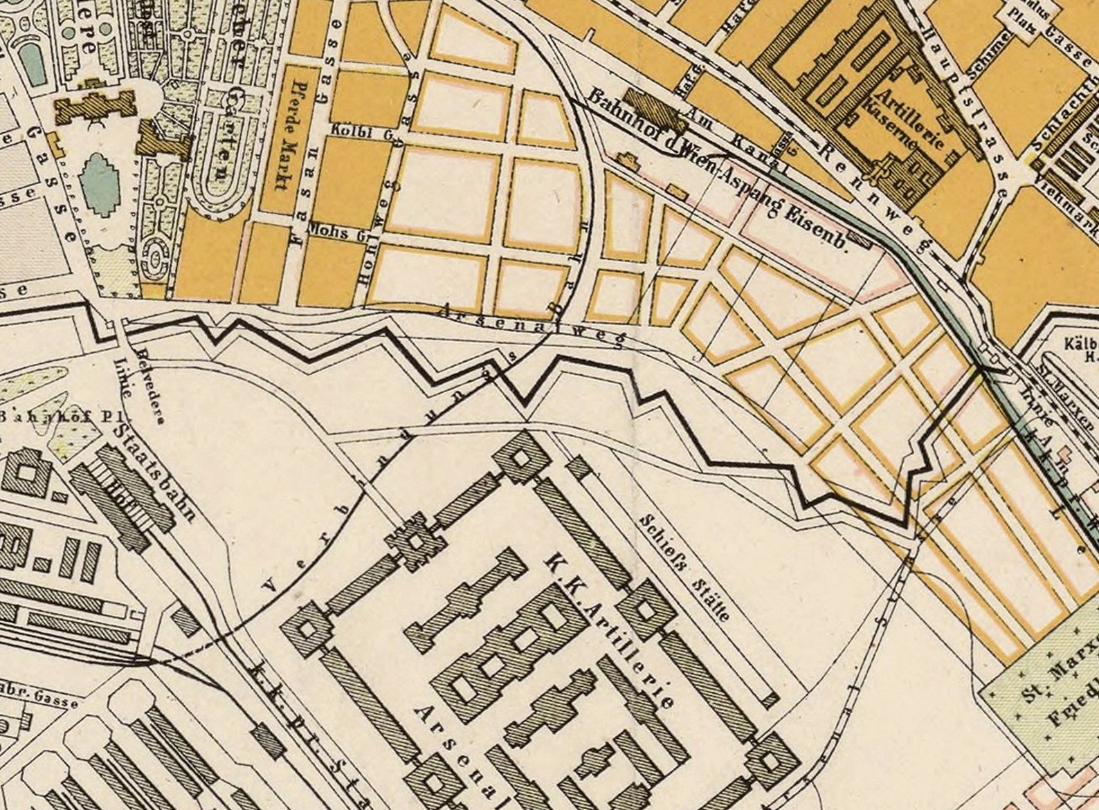 Old Map of Vienna Wien Austria 1883 Vintage Map of Vienna - Etsy