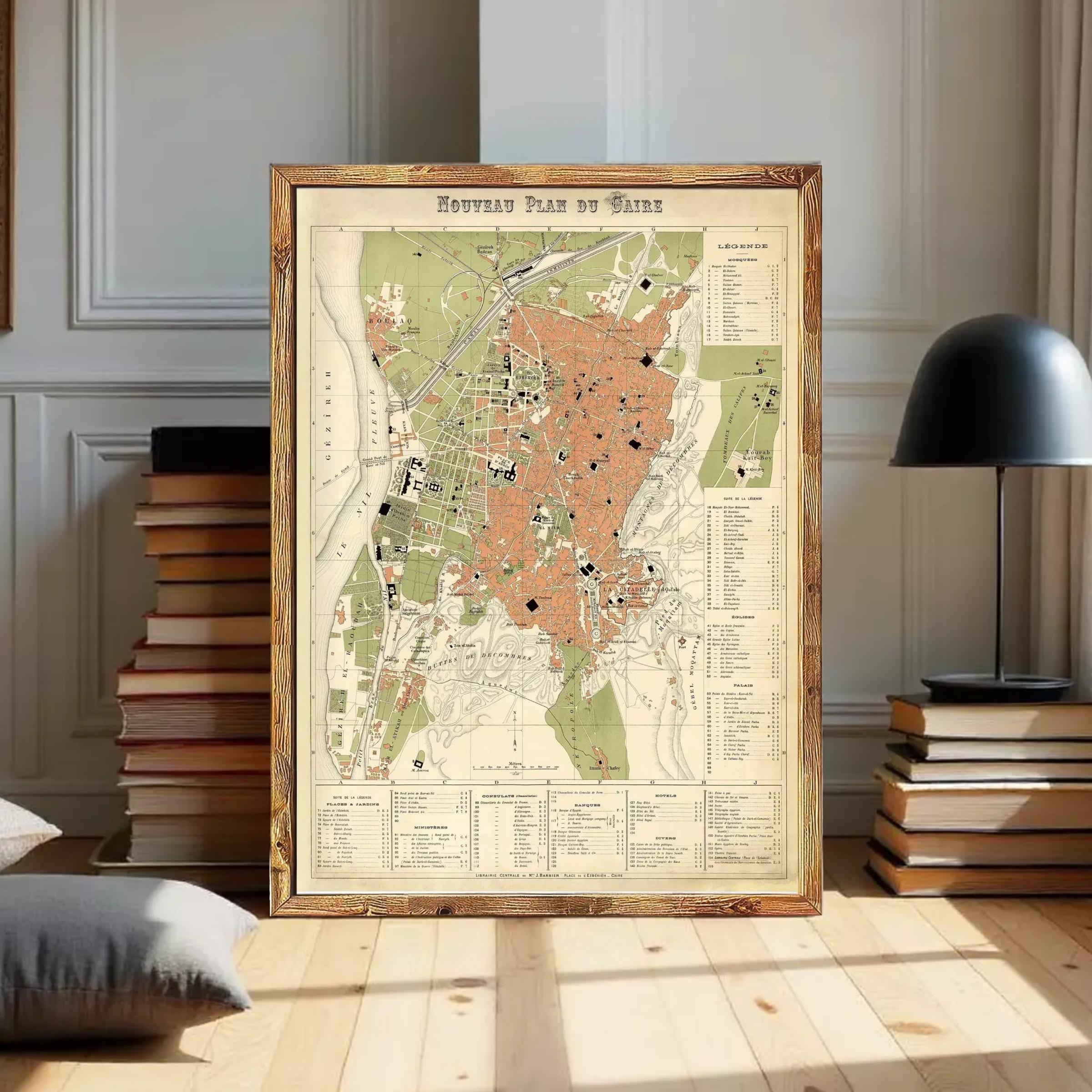Old Map of Cairo 1886 Egypt Vintage Map | Wall Map Print - Etsy