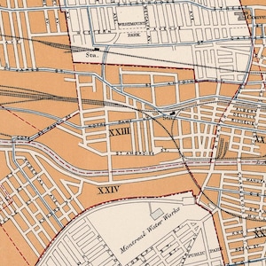 Old Map of Montreal Canada 1915 Vintage Map Vintage Poster Wall Art ...