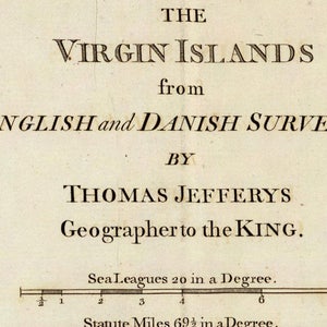 Old Map of Virgin Islands 1775 Vintage Map | Vintage Poster Wall Art ...