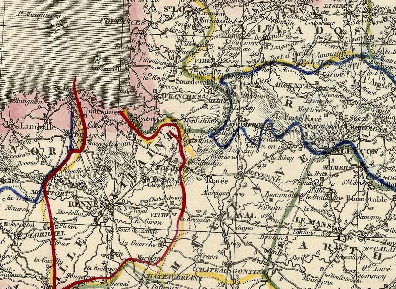 Old Map of France 1835 Vintage Map Vintage Poster Wall Art | Etsy