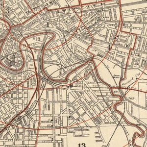 Old Map of Cleveland and Suburbs 1882 Vintage Map Vintage Poster Wall ...