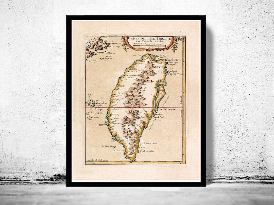 Vintage Map of Taiwan 1763 | Vintage Poster Wall Art Print | Large Map ...