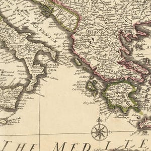 Old Map of Europe 1741 Vintage Map | Europe Map Gift Europe Map Print ...