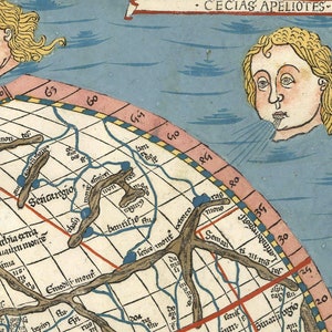 Medieval Old Map of the World 1486 Claudius Ptolemy | Vintage World Map ...