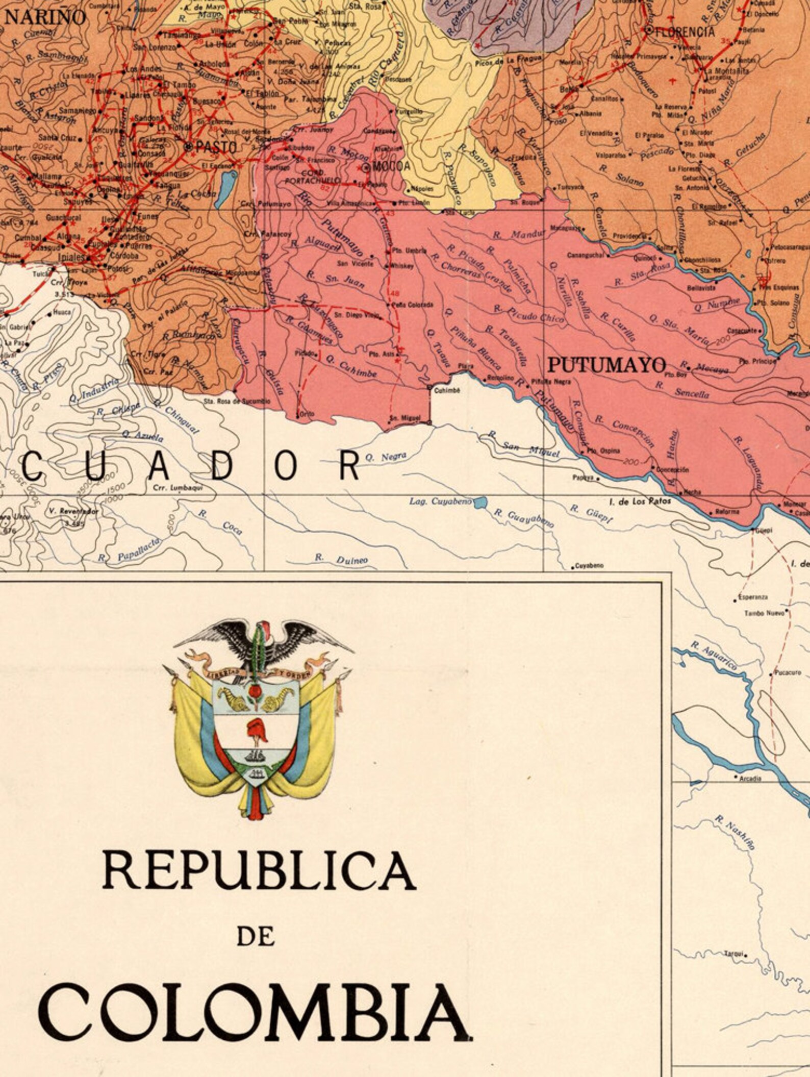 Old Map of Colombia Vintage Map Vintage Poster Wall Art - Etsy