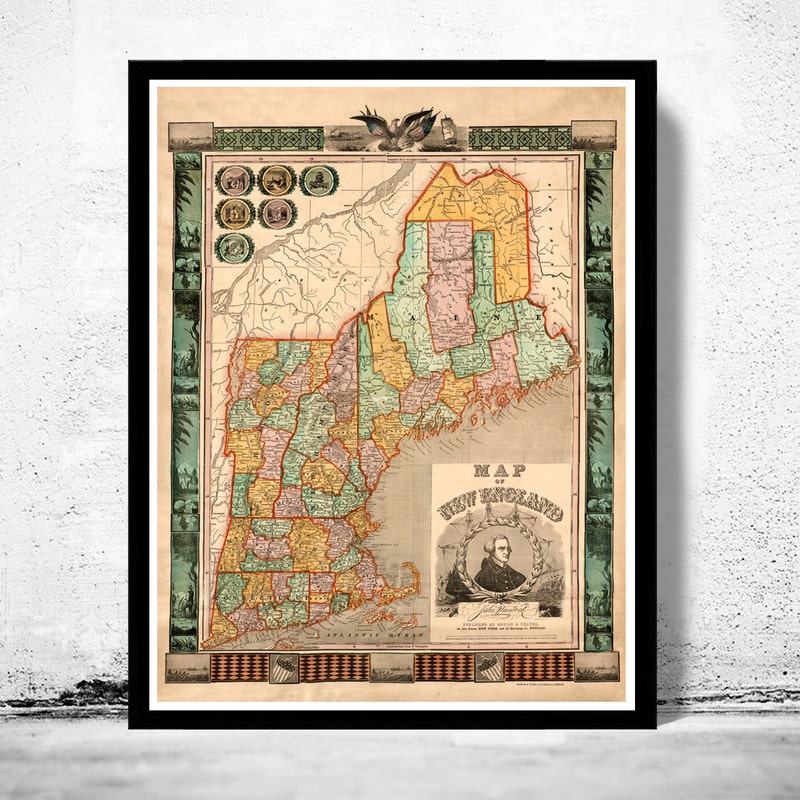 New England Poster - Etsy