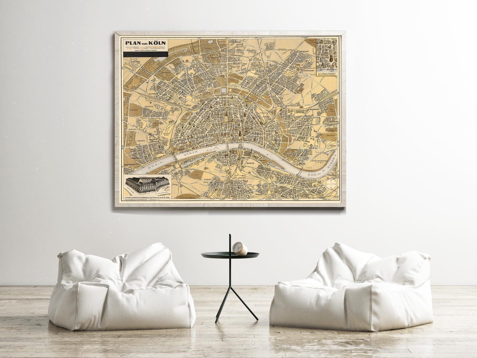 Old Map of Koln Germany 1930 Vintage Map | Wall Map Print - Etsy