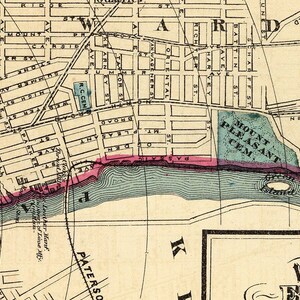 Old Map of Newark New Jersey 1872 Vintage Map | Vintage Poster Wall Art ...