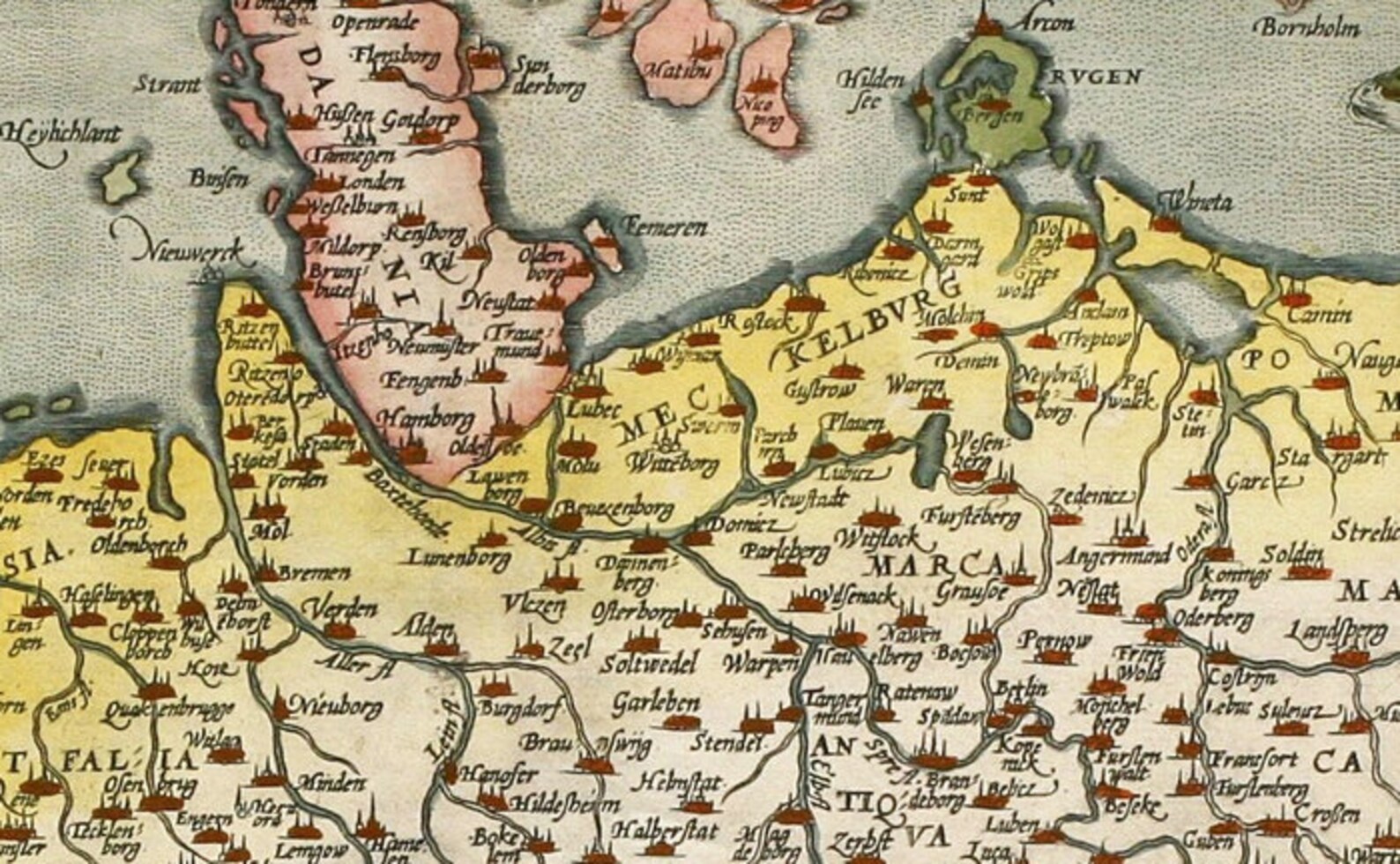 Old Map of Germany 1595 Vintage Map Vintage Poster Wall Art - Etsy