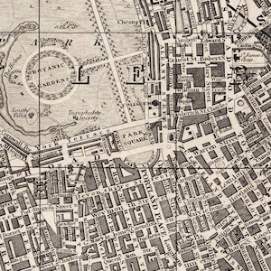 Old Map of London 1851 Vintage Map of London Vintage Poster Wall Art ...