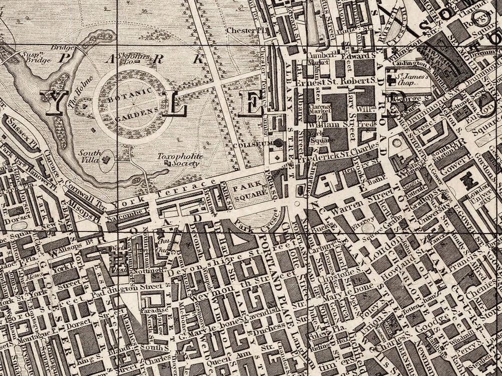 Old Map of London 1851 Vintage Map of London Vintage Poster - Etsy