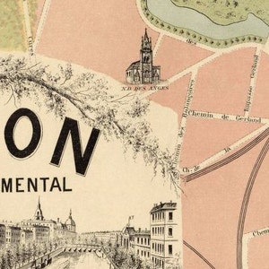 Old Map of Lyon France 1894 Vintage Map of Lyon Vintage Poster Wall Art ...