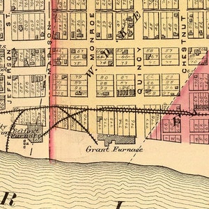 Old Map of Ironton Ohio 1877 Vintage Map | Vintage Poster Wall Art ...