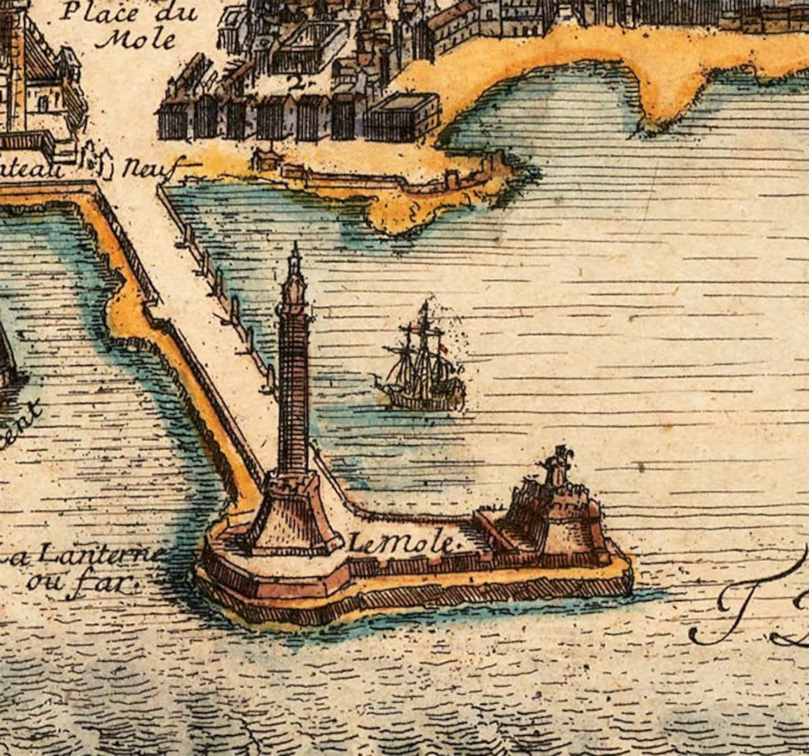 Old Map of Napoli Naples 1705 City Map Vintage Poster Wall | Etsy