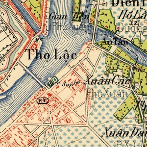 Old Map of Hue Vietnam 1910 Vintage Map | Wall Map Print - Etsy UK