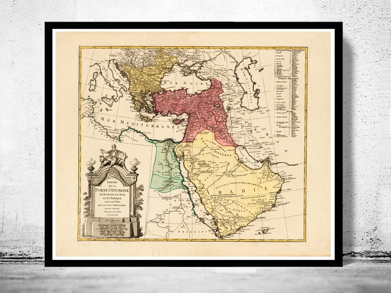 Old Map of Middle East Arabian Peninsula 1790 Vintage Poster - Etsy