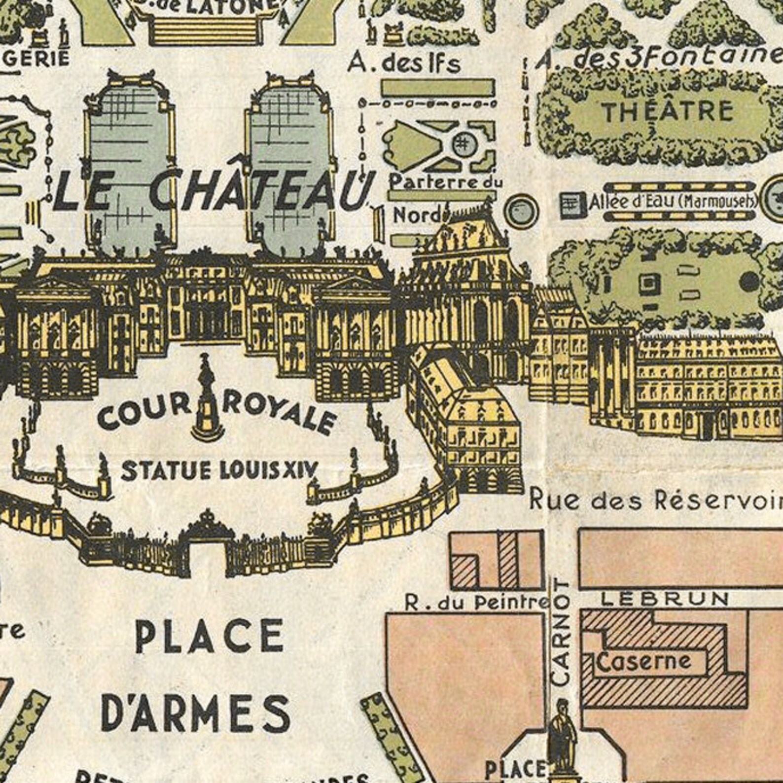Old Map of Versailles France 1920 Vintage Poster Wall Art - Etsy