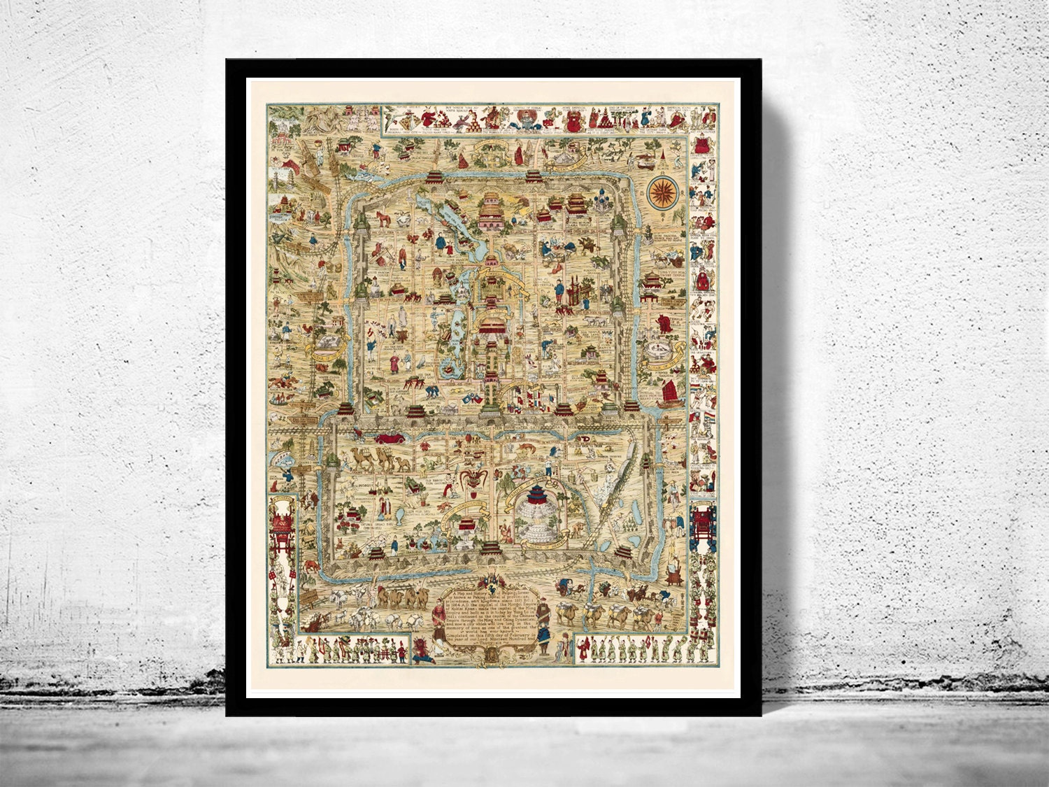 Old Map of Beijing China 1936 Vintage Map Vintage Poster - Etsy
