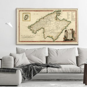 Old Map of Mallorca Island Spain 1773 Mapa Viejo De Mallorca | Vintage ...