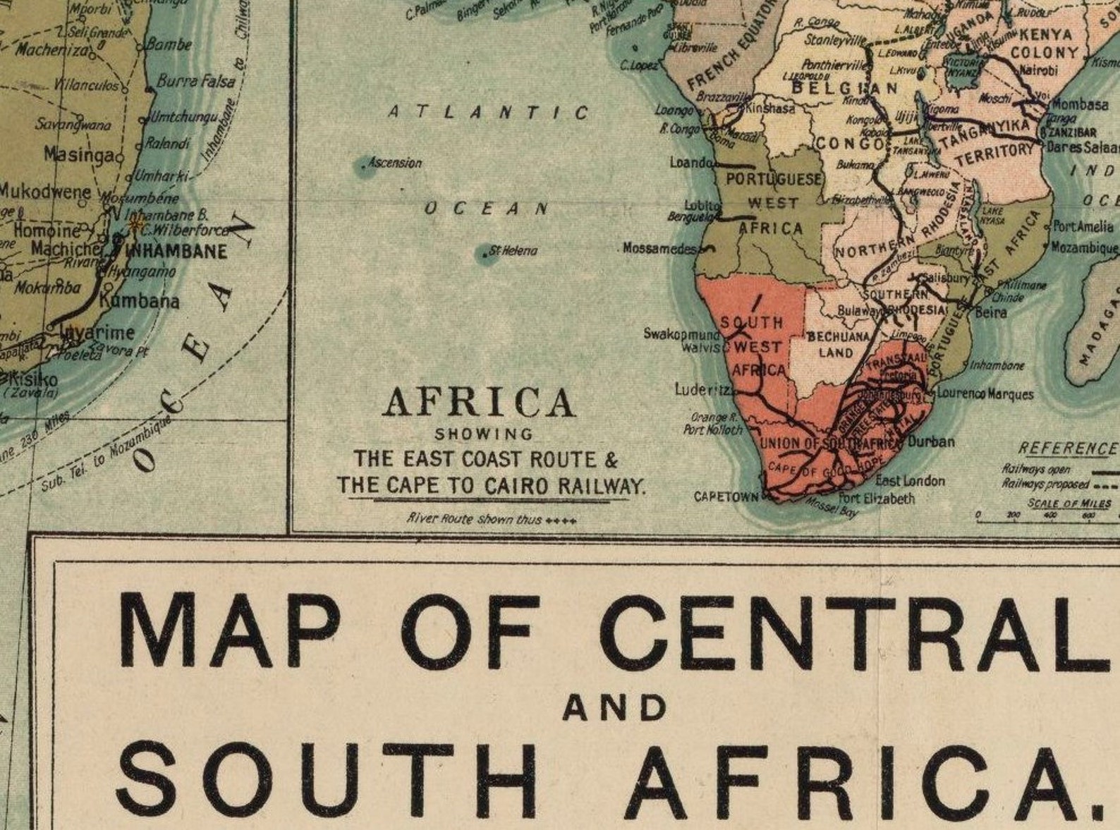Old Map of South Africa 1924 Vintage Map Vintage Poster Wall - Etsy