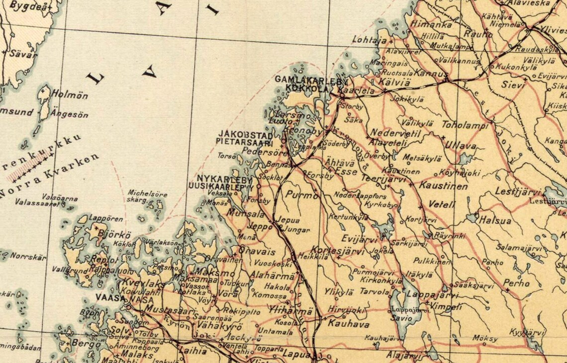 Old Map of Finland 1930 Vintage Map of Finland Vintage - Etsy