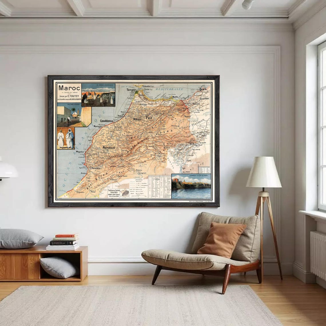 Old Map of Morocco Le Maroc 1925 Vintage Map | Wall Map Print - Etsy