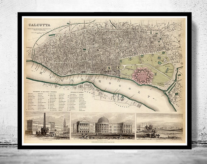 1898 Kolkata or Calcutta With Kolkata Port, India, Asia at the End of ...