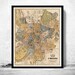 Old Map of Moscow Russia 1914 Vintage Poster Wall Art Print Wall Map ...