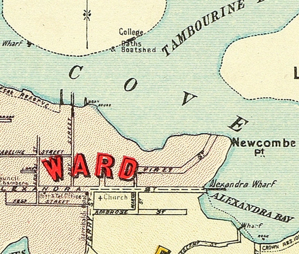 Old Map of Hunters Hill 1890 Australia Vintage Map Vintage - Etsy UK