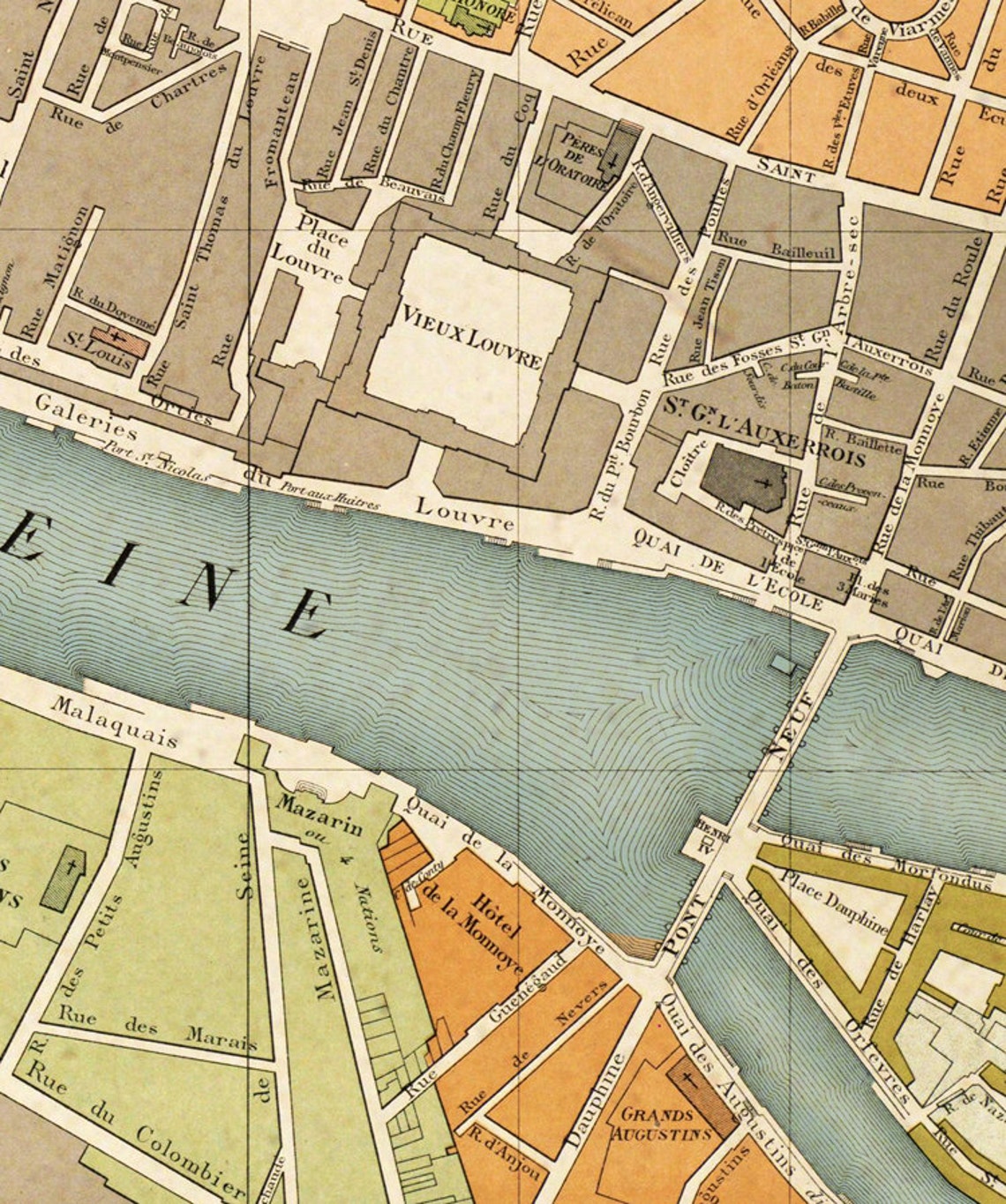 Old Map of Paris VERY LARGE MAP France 1904 Vintage Poster | Etsy