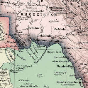 Old Map of Iran 1931 Vintage Map | Vintage Poster Wall Art Print | Wall ...