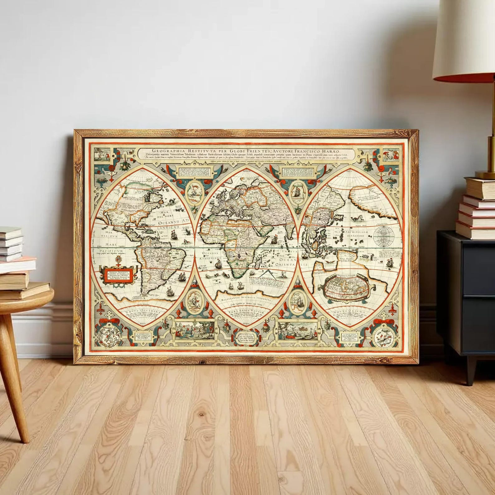 Old World Map 1618 Old Map of the World | Vintage World Map - Etsy