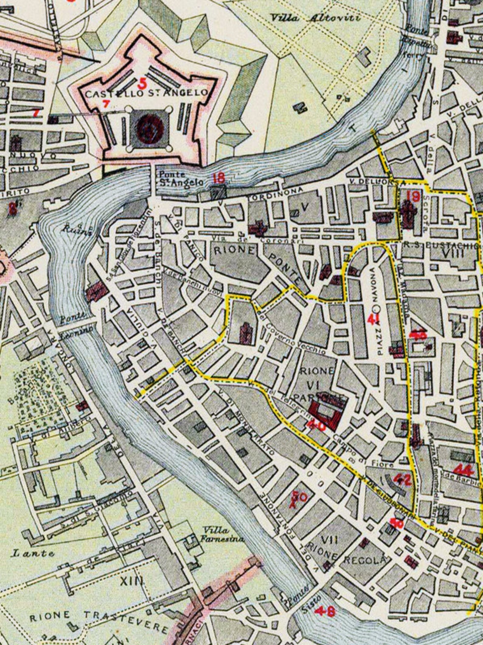 Old Map of Rome Italy 1883 Vintage Map of Rome Vintage - Etsy
