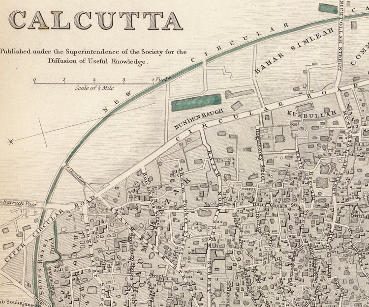 Old Map of Calcutta Kolkata India 1842 Vintage Map Vintage - Etsy UK