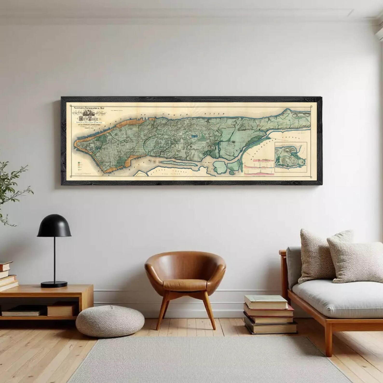 Old Map of New York 1865 Manhattan Vintage Map | Wall Map Print - Etsy