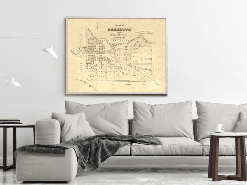 Old Map of Oakleigh Australia 1883 Vintage Map Vintage - Etsy