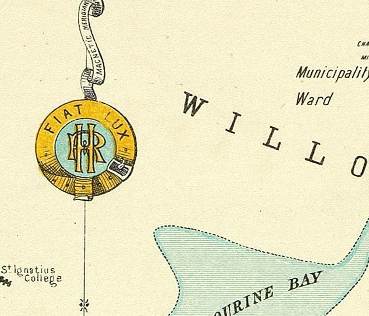 Old Map of Hunters Hill 1890 Australia Vintage Map | Wall Map Print - Etsy
