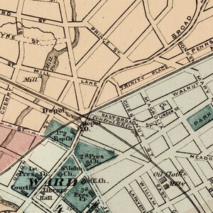Old Map of Elizabeth New Jersey 1872 Vintage Map Elisabeth City Vintage ...
