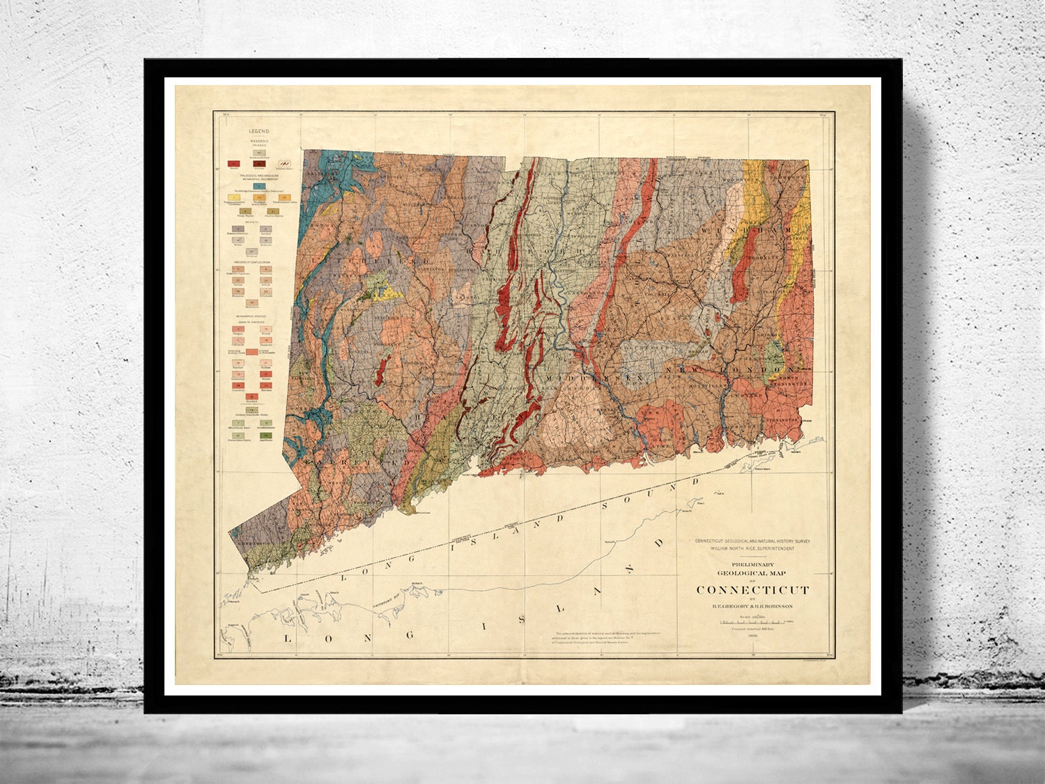 Connecticut Map Large Print