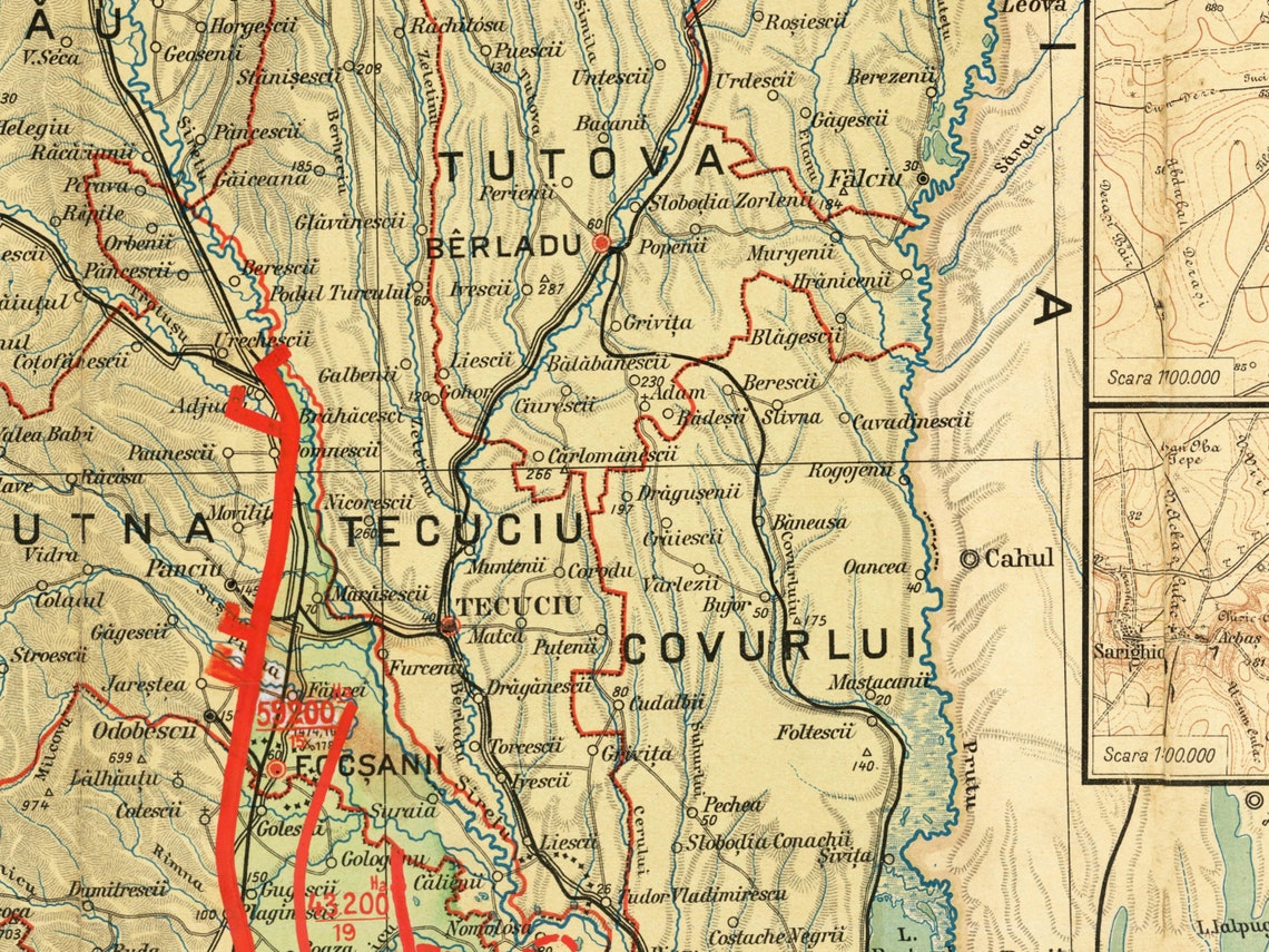 Old Map of Romania 1911 Vintage Map Vintage Poster Wall Art | Etsy