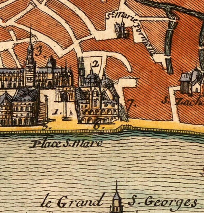 Old Map of Venice 1705 Vintage Map of Venice Vintage Poster - Etsy