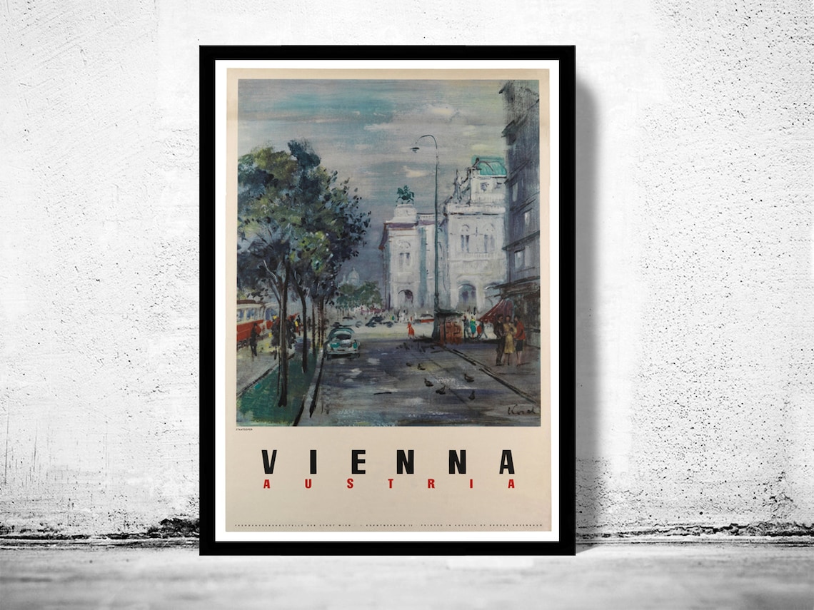 Vintage Poster of Vienna Austria Travel Poster Tourism 1940 | Etsy