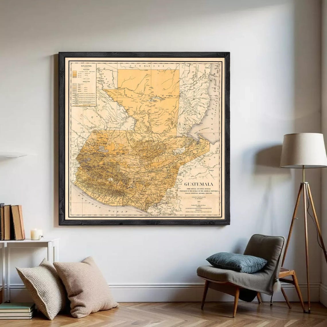 Old Map of Guatemala 1902 Vintage Map | Wall Map Print - Etsy Canada