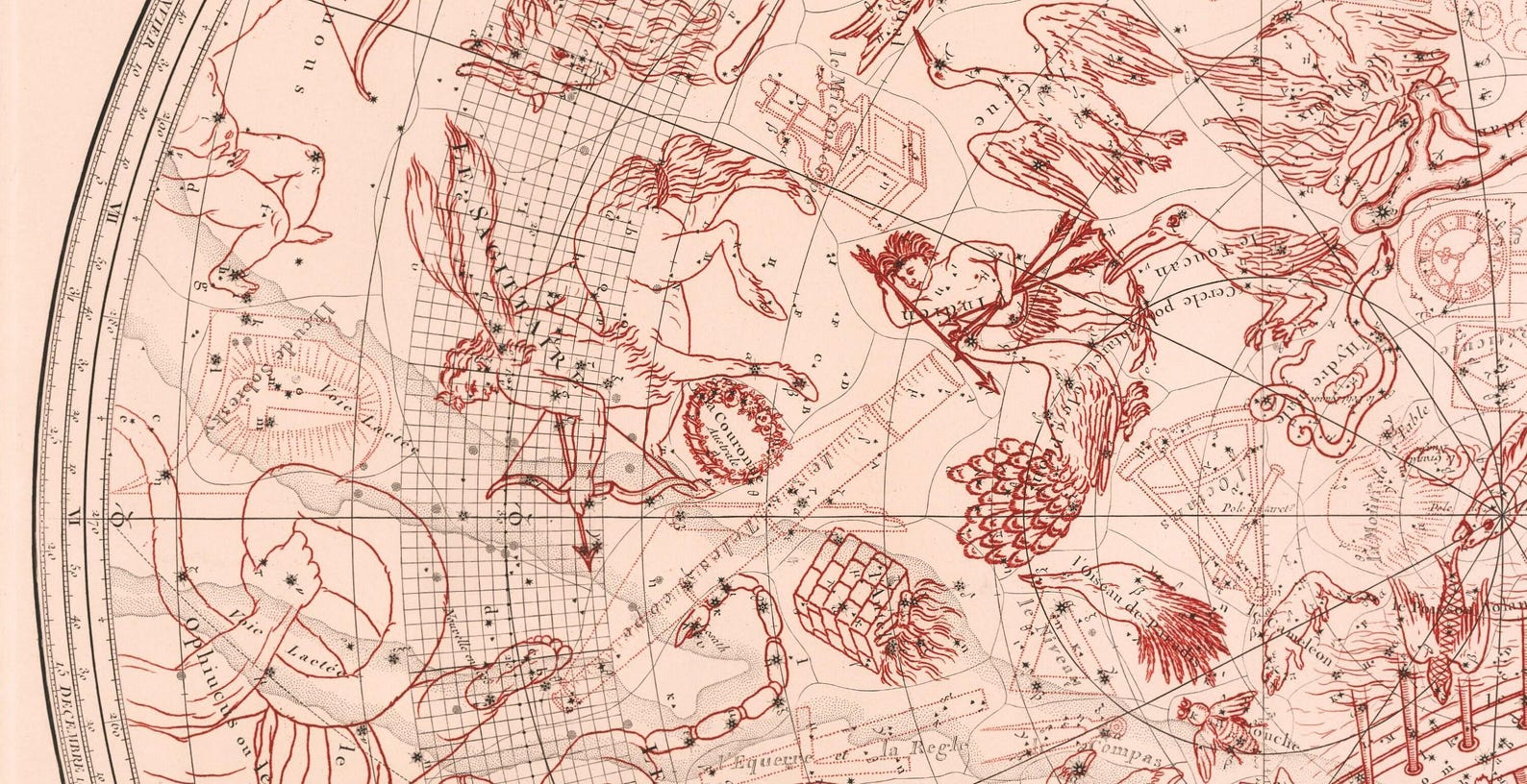 Antique Celestial Map Vintage Astronomy 1876 Old Celestial Map | Wall ...