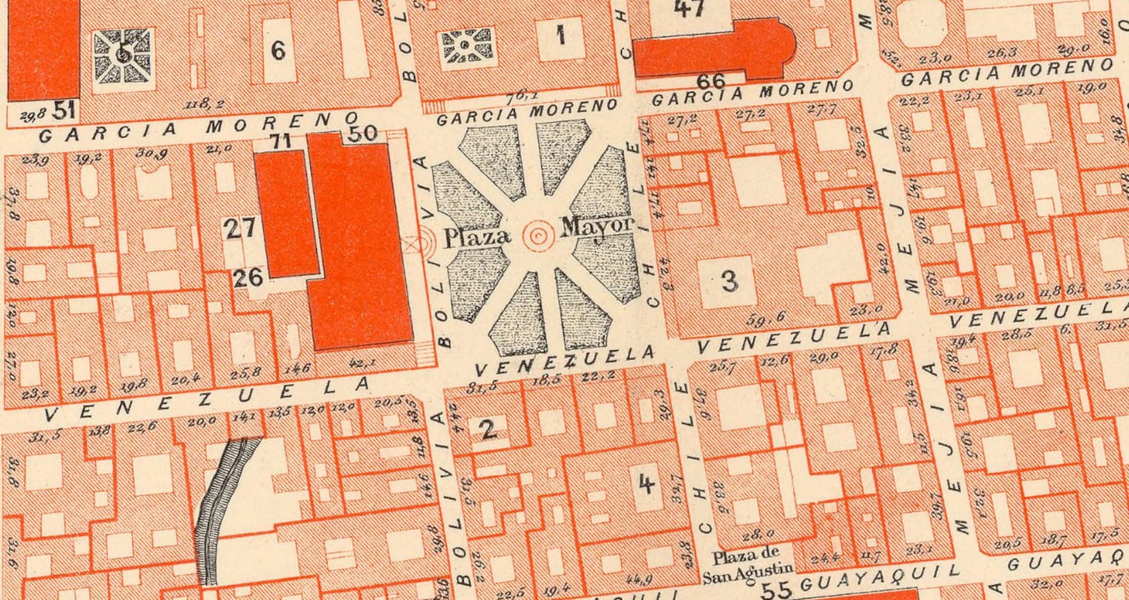 Old Map of Quito Ecuador 1888 Equator Republic Vintage Poster Wall Art ...