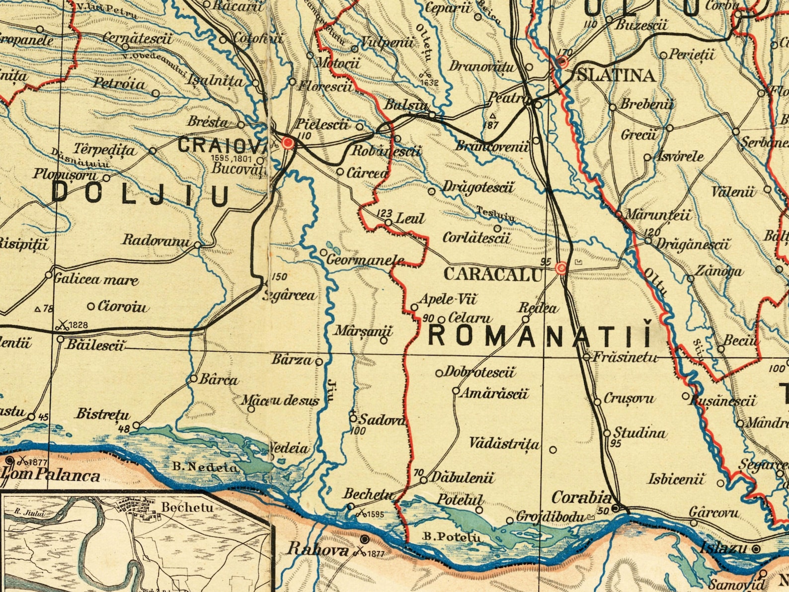 Old Map of Romania 1911 Vintage Map Vintage Poster Wall Art | Etsy