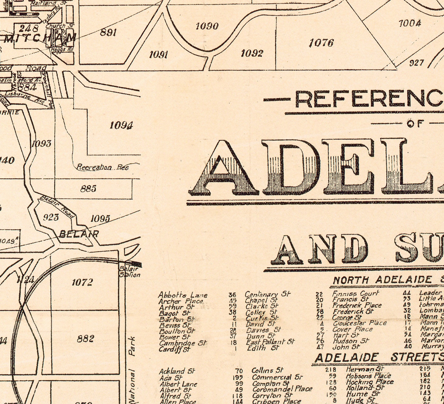 Old Map of Adelaide Australia 1920 Vintage Map Vintage - Etsy Australia