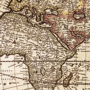 Old World Map 1660 Antique World Map World Map Gift World Map Print ...