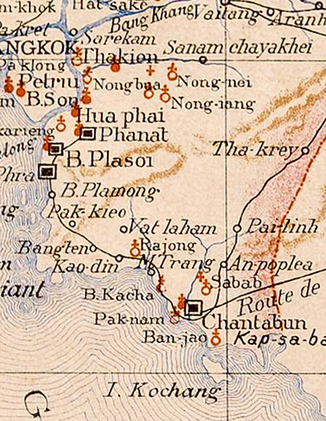 Old Map of Thailand Old Siam 1889 Vintage Map Vintage Poster - Etsy